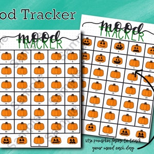 October Printable Journal Pages Halloween Theme Gratitude Log, Mood ...