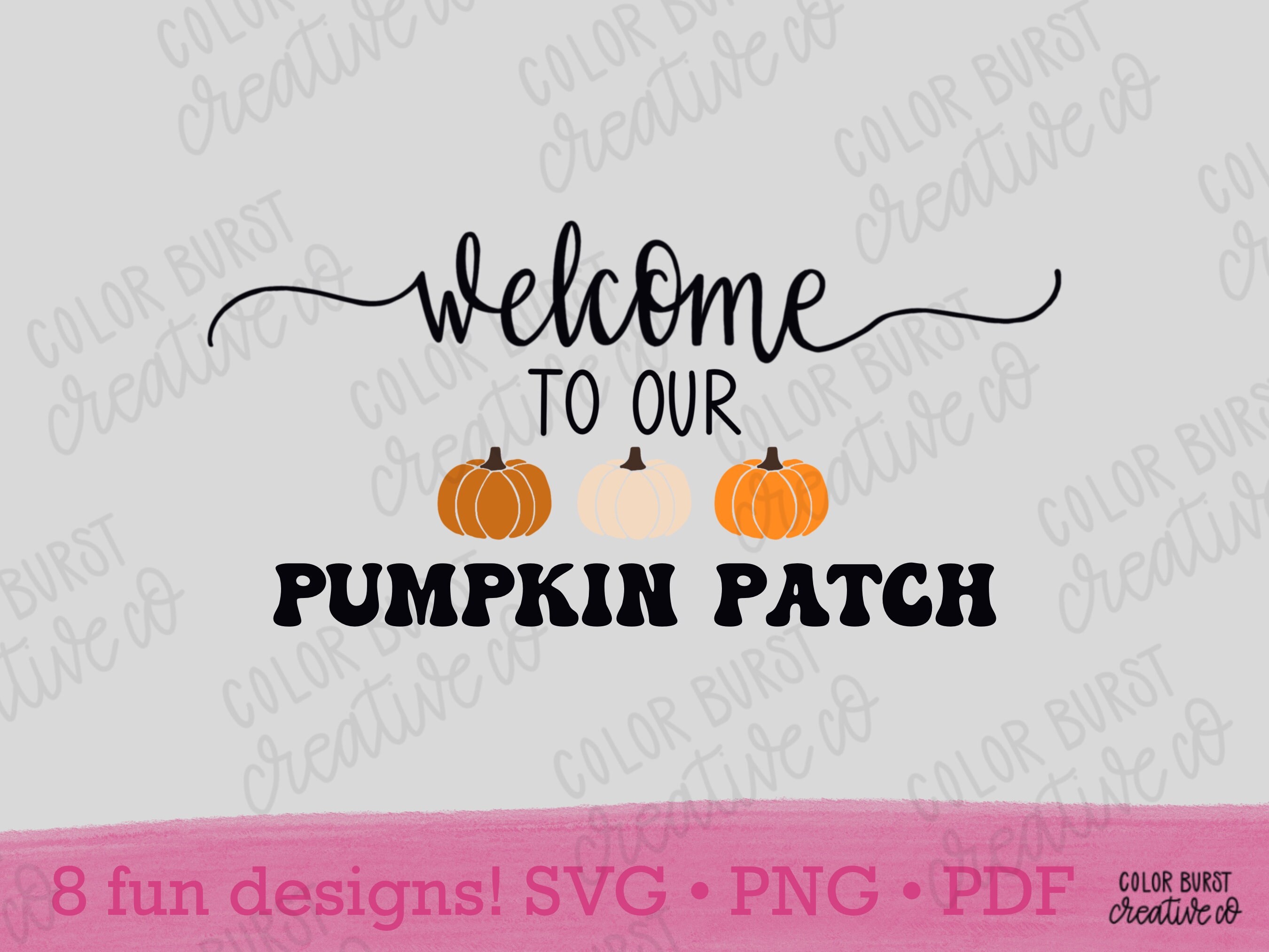 Pumpkin SVG Bundle 8 Cute Designs Happy Pumpkin Season - Etsy