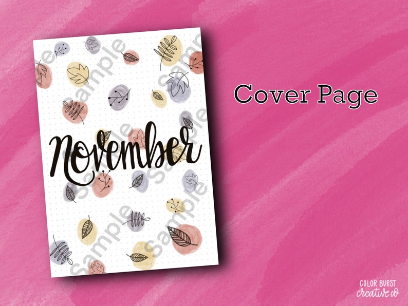 November Fall Leaves Printable Journal Pages - Gratitude, Thankful ...