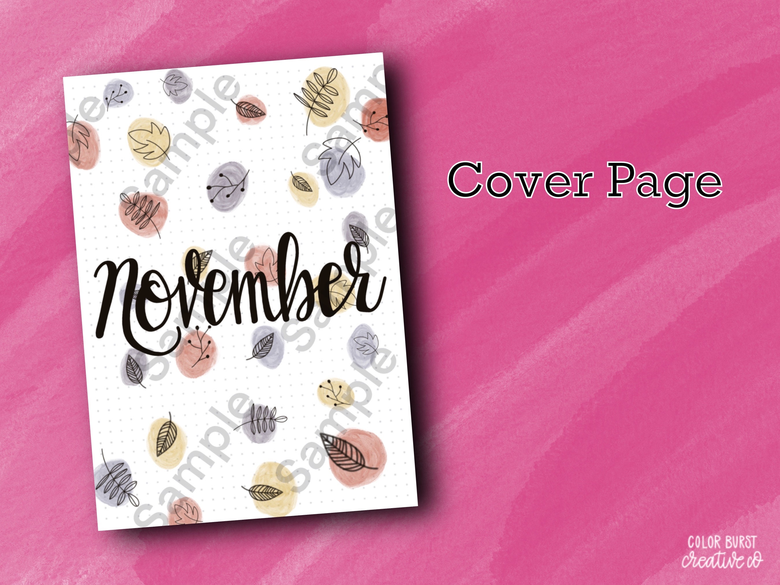 November Fall Leaves Printable Journal Pages - Gratitude, Thankful ...
