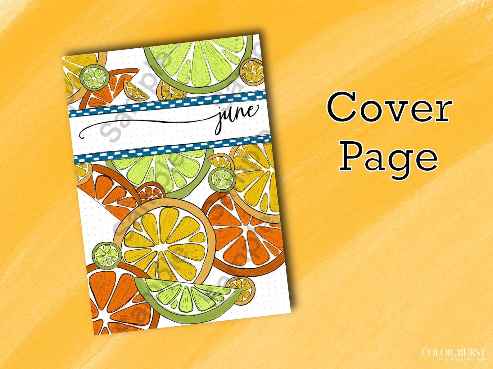 June Citrus Journal Printable Pages - A5 Dot Grid Planner (PDF) - Etsy
