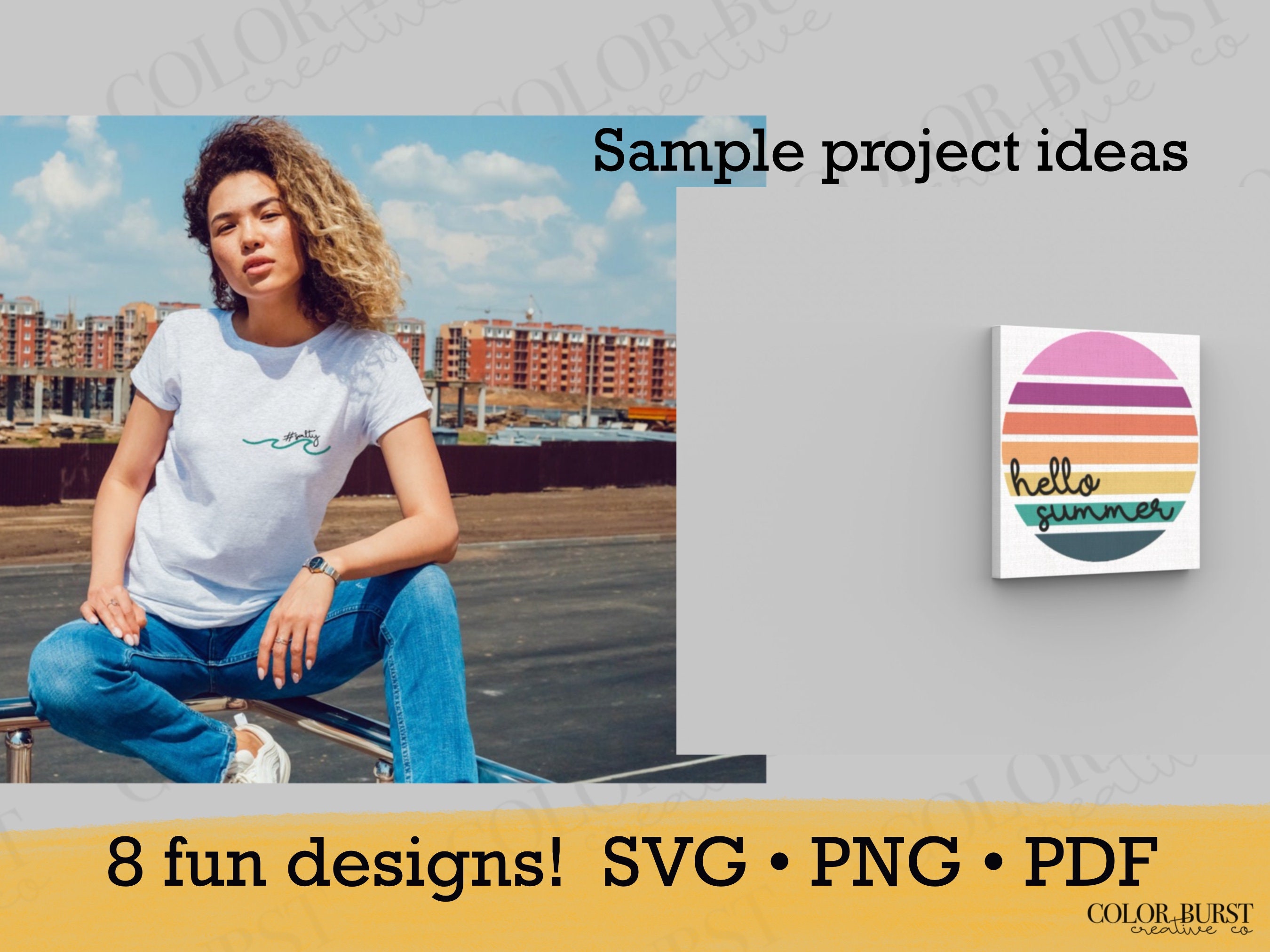 Summer SVG Bundle 8 Summer Fun Designs Svg, Png, Pdf Files Included - Etsy