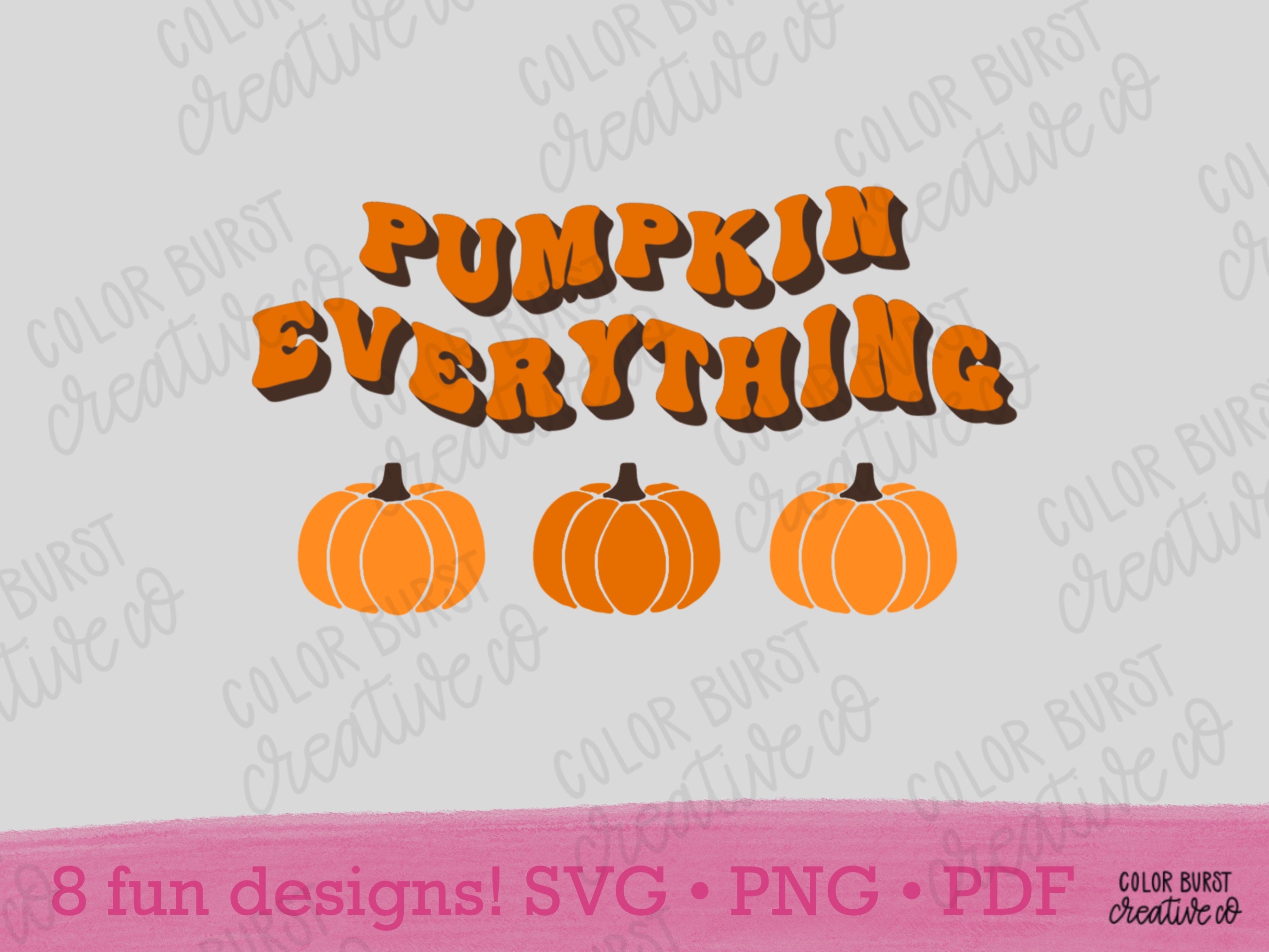 Pumpkin SVG Bundle 8 Cute Designs Happy Pumpkin Season - Etsy