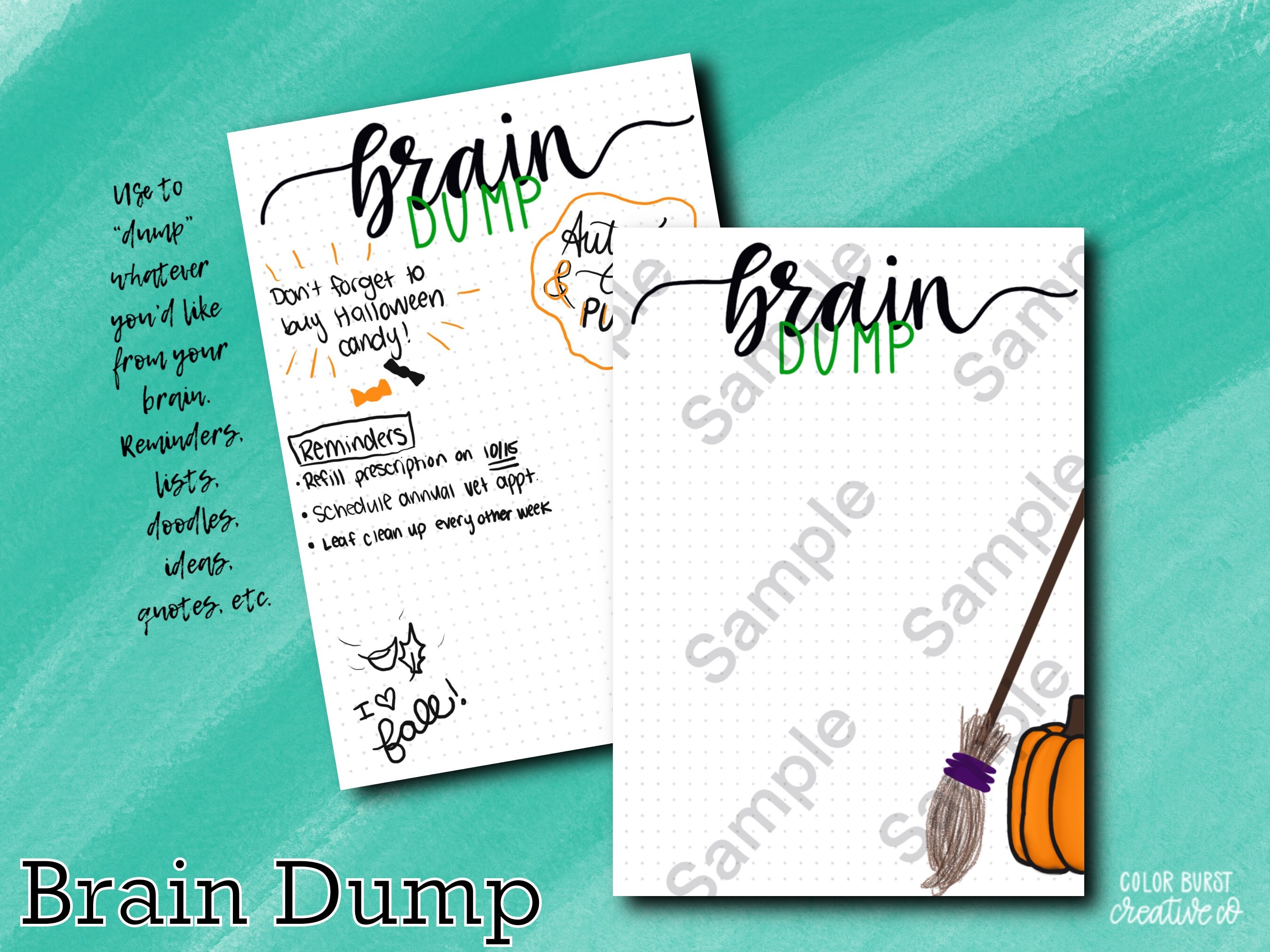 October Printable Journal Pages Halloween Theme Gratitude Log, Mood ...