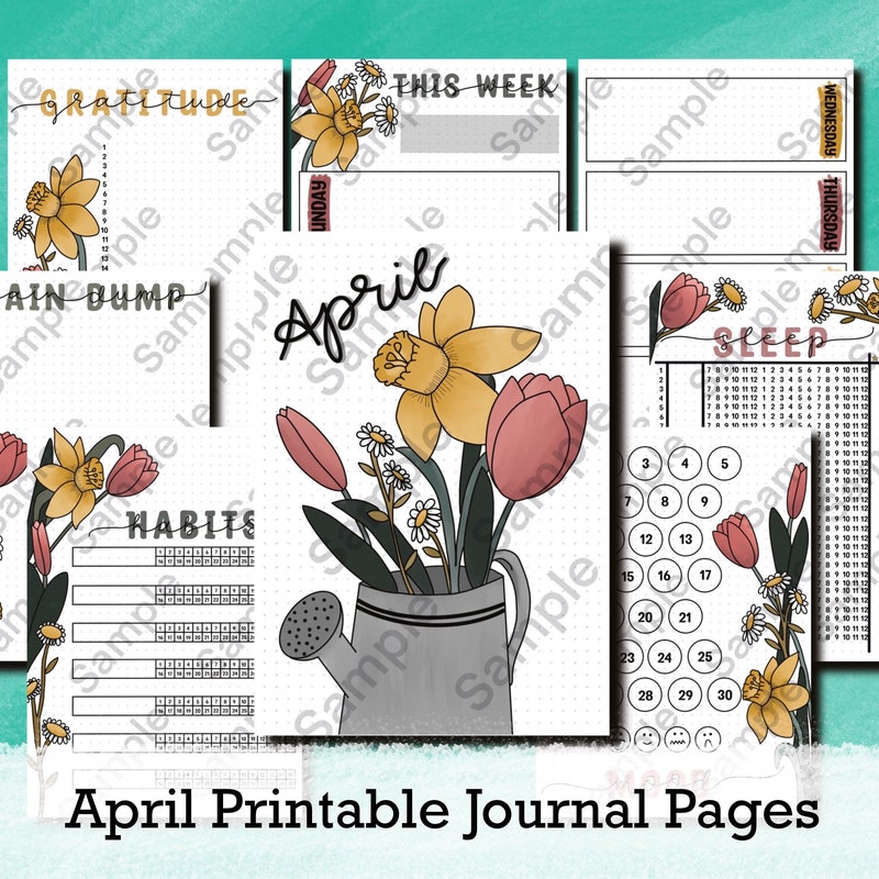 April Habit Tracker - Etsy