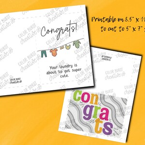 Fun Congrats Card Bundle! - Four 5"x7" Congratulations Cards - Digital ...