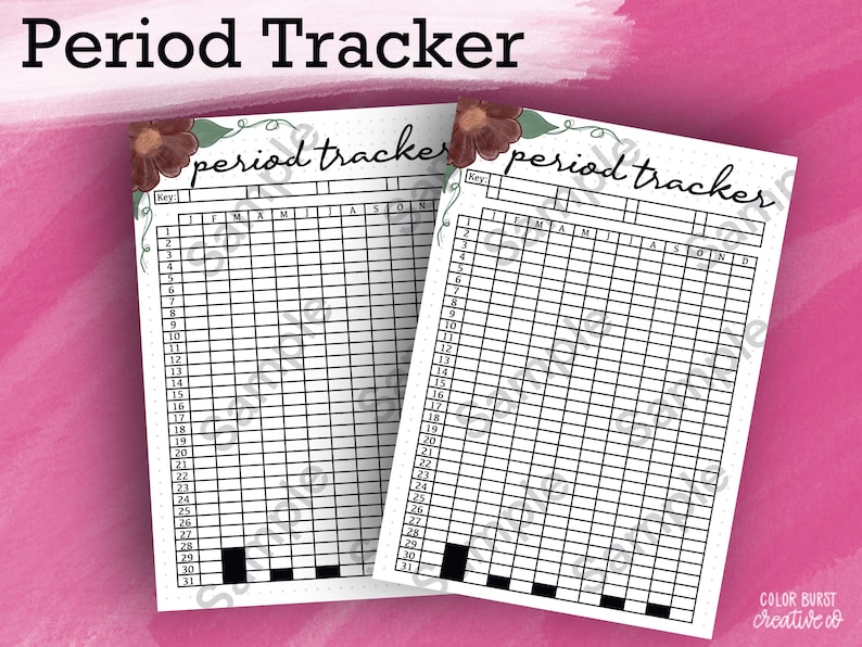 Period Tracker Printable Journal Page - Etsy