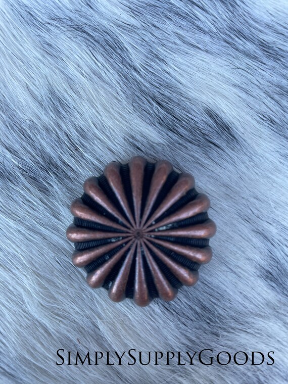 Copper Pin Wheel Concho Western Concho Tack Making Concho - Etsy