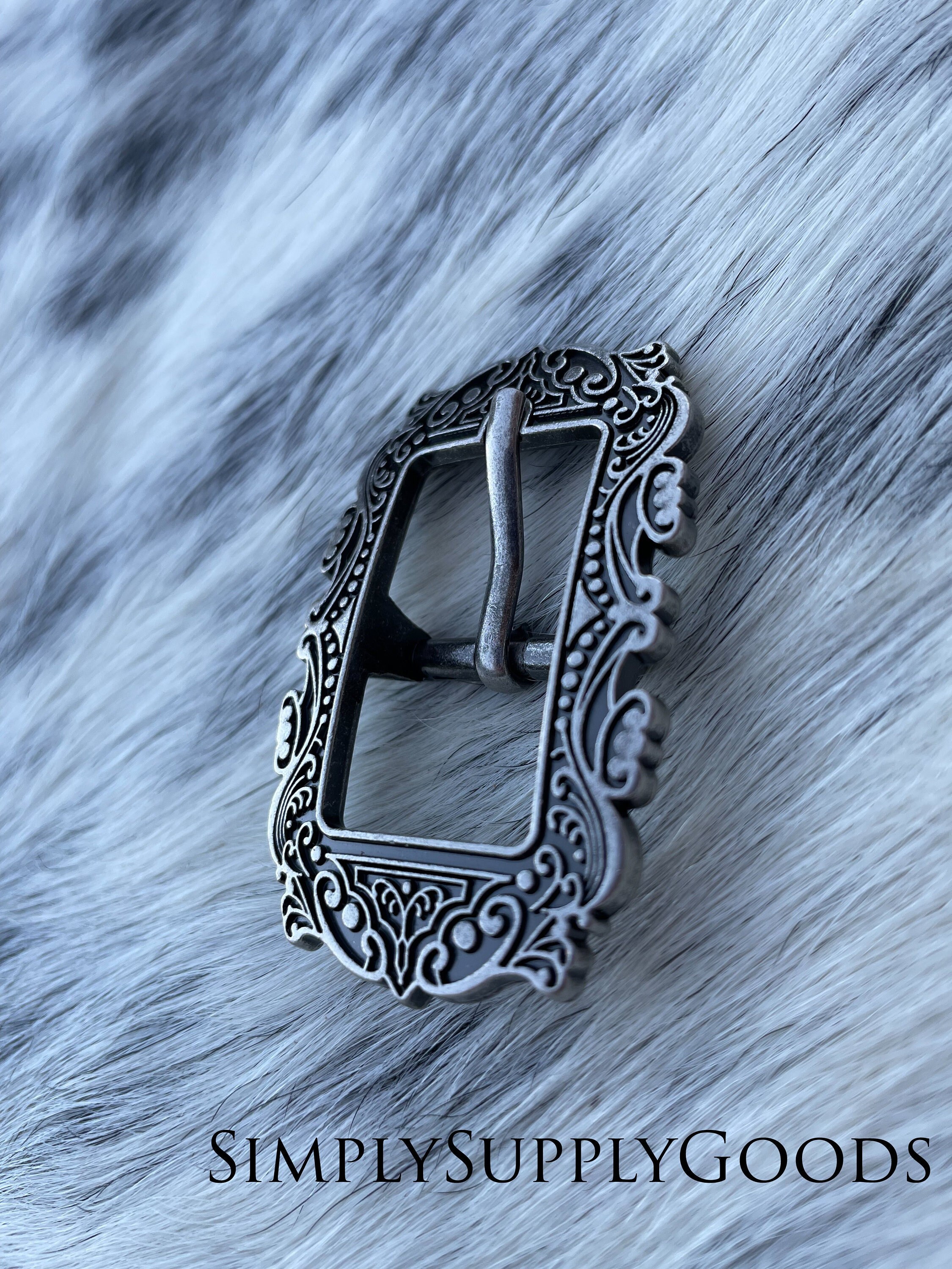 Western Silver Cart Buckle - 3/4", Tack Buckle, Leather Working Buckle ...