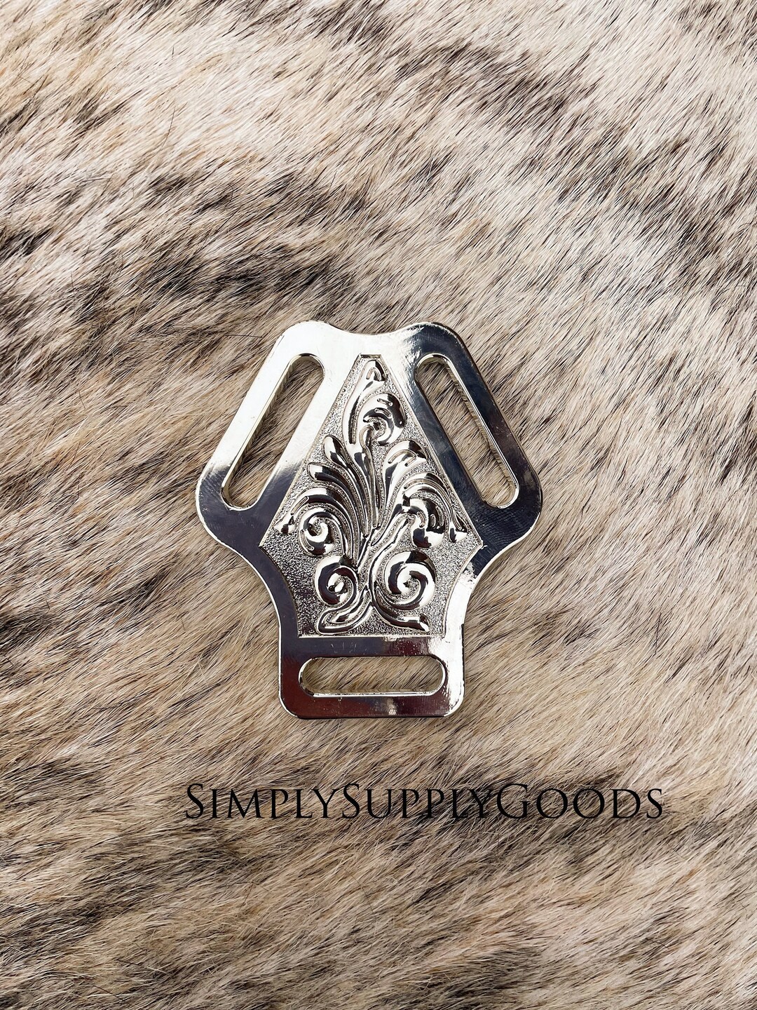 Silver Center Plate, Tack Making Hardware , Silver Tack Hardware ...