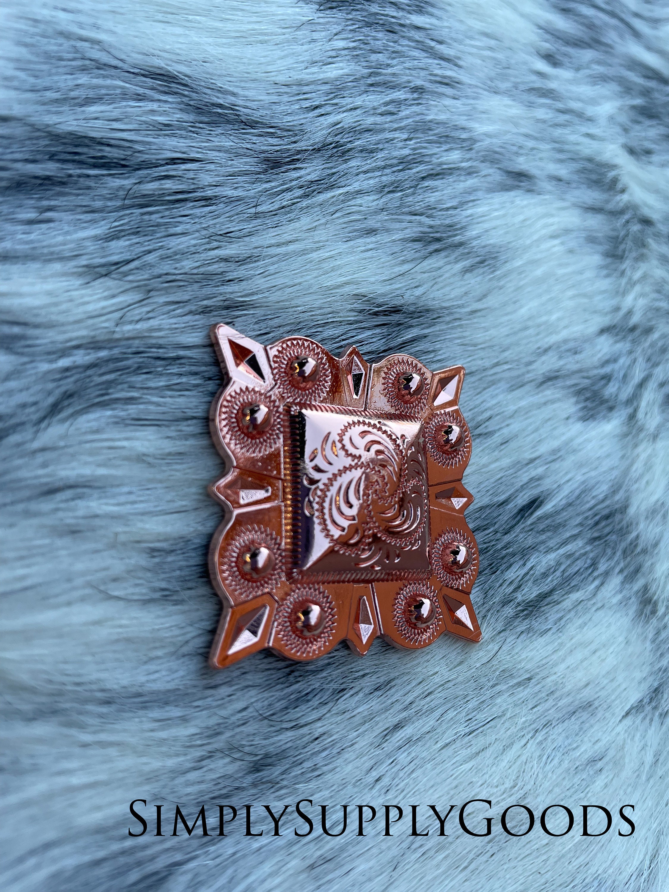 Rose Gold Berry Concho Leather Making Western Concho - Etsy