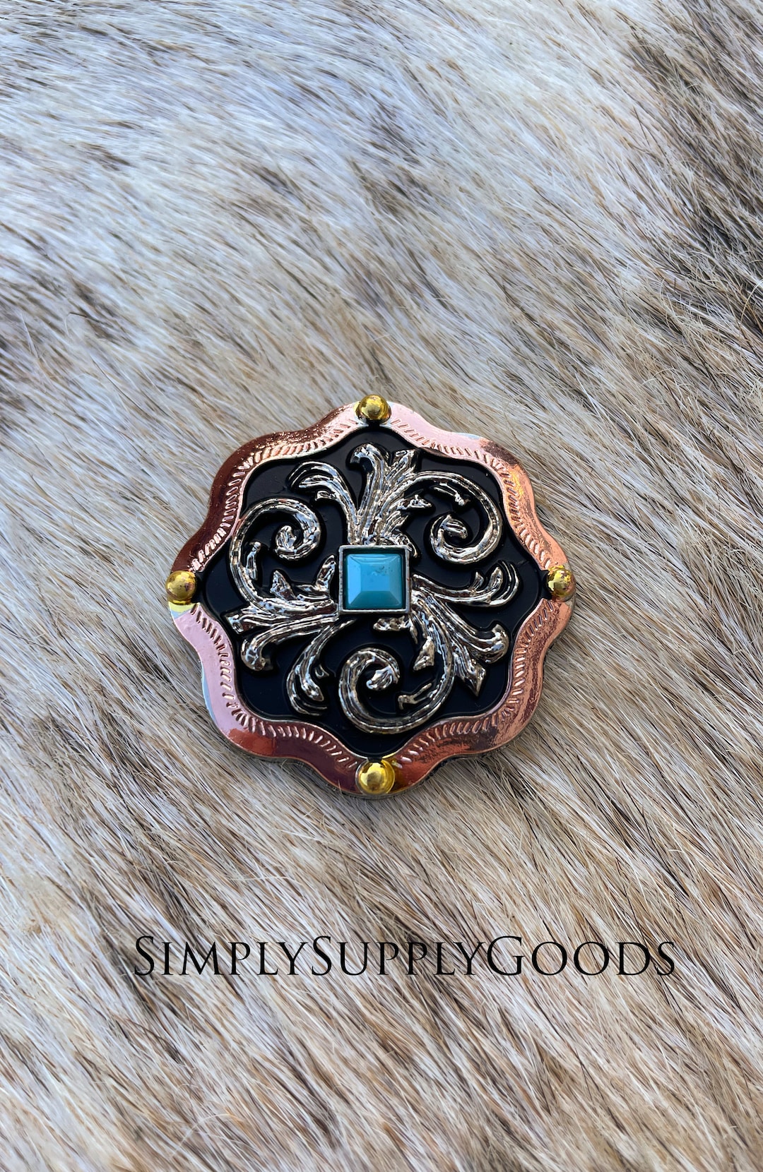 Antique Copper Concho - Leather Making Conchos - Crafting Conchos ...