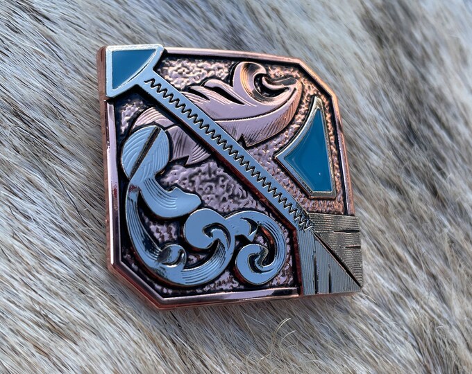 Blue Stone Rose Gold Concho, Western Concho, Leather Concho ...