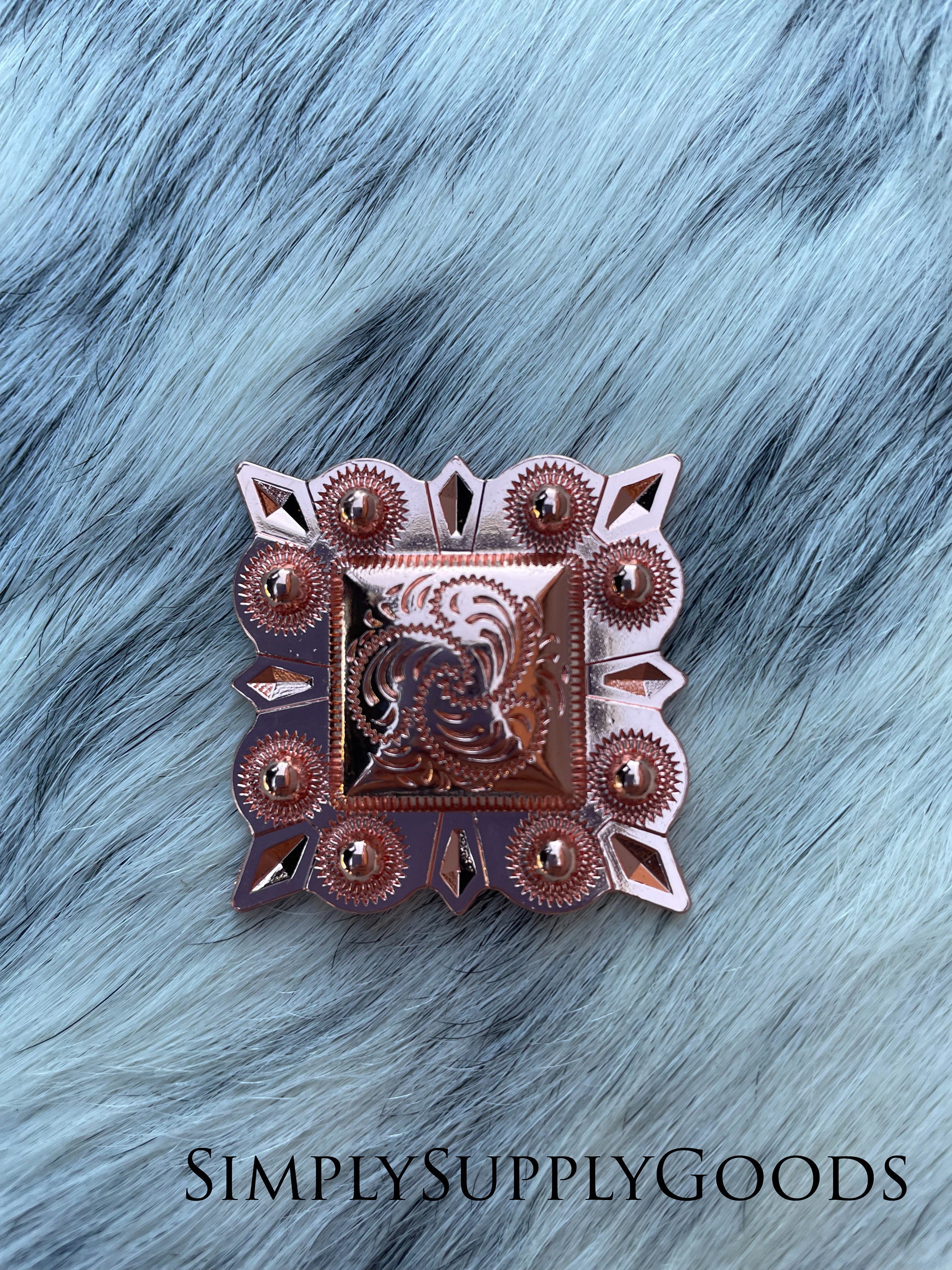 Rose Gold Berry Concho Leather Making Western Concho - Etsy