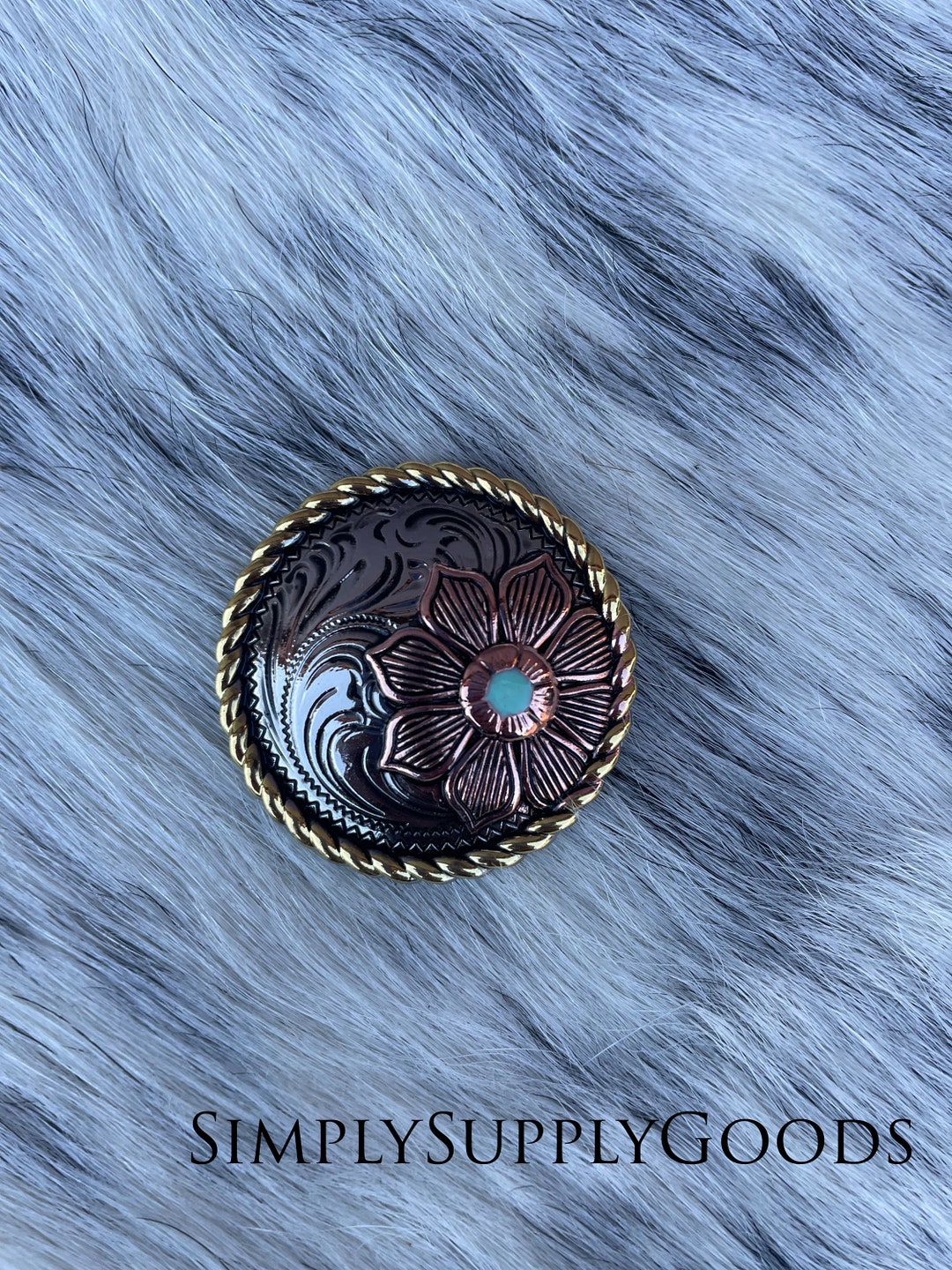 Roped Flower Concho Western Concho Leather Making Hardware - Etsy