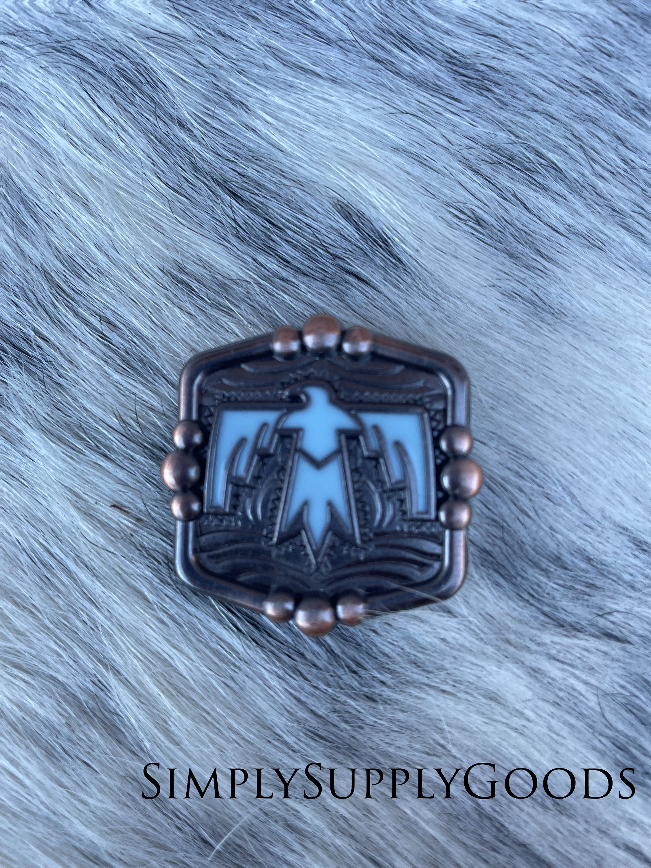 Cloud Blue Thunderbird Concho Western Concho Tack Making - Etsy