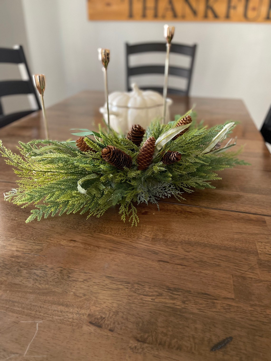 Premium Faux Greenery Table Arrangement - Etsy
