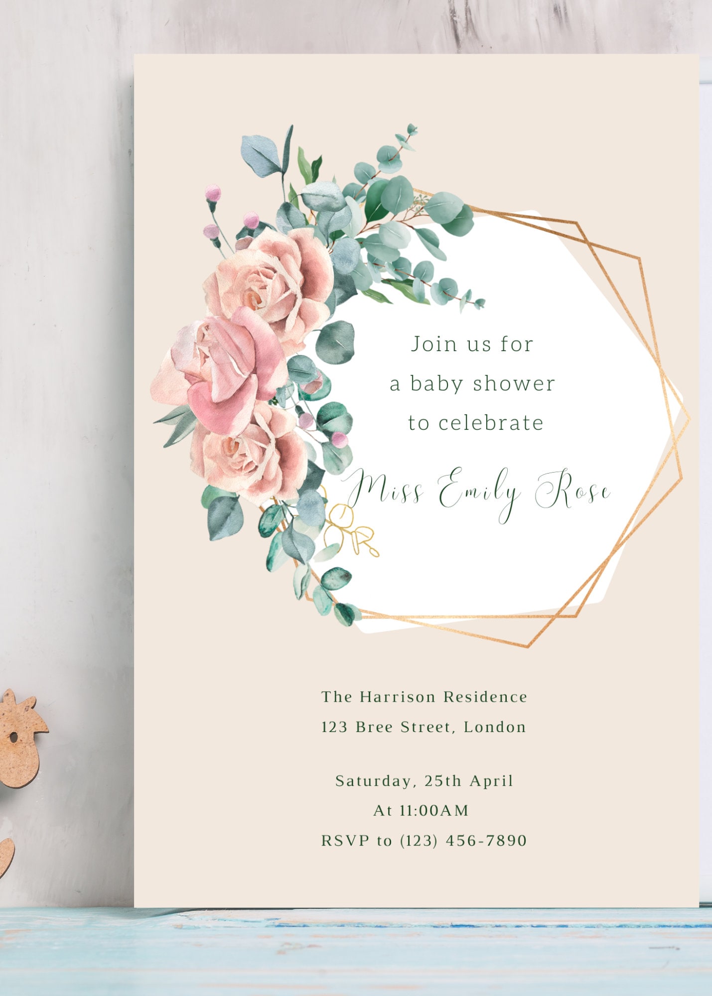 Editable Baby Shower Invitation Template Canva Template Baby Shower - Etsy