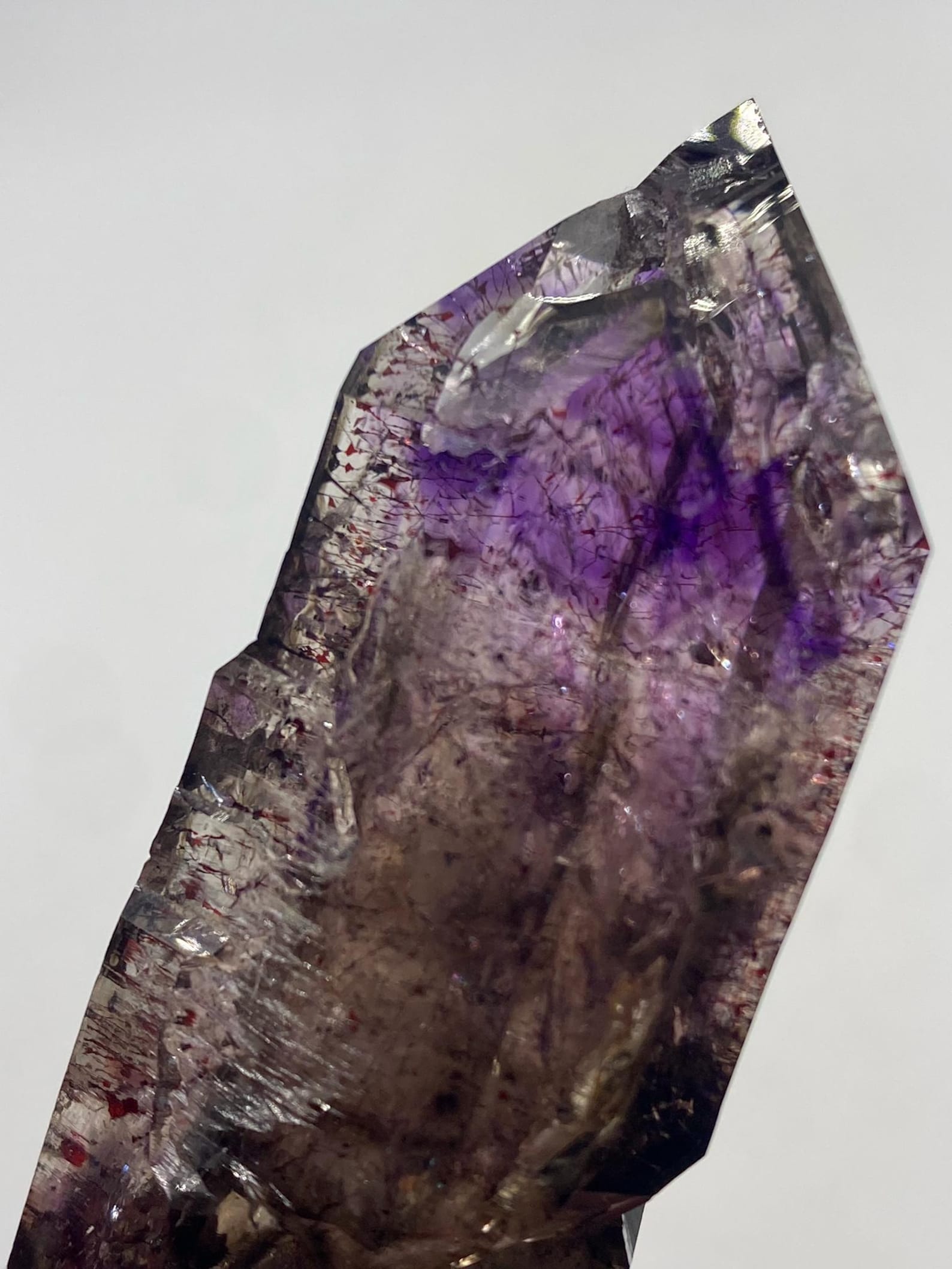 Shangaan Amethyst Scepter Quartz! Smoky Amethyst With Hematite Needles ...