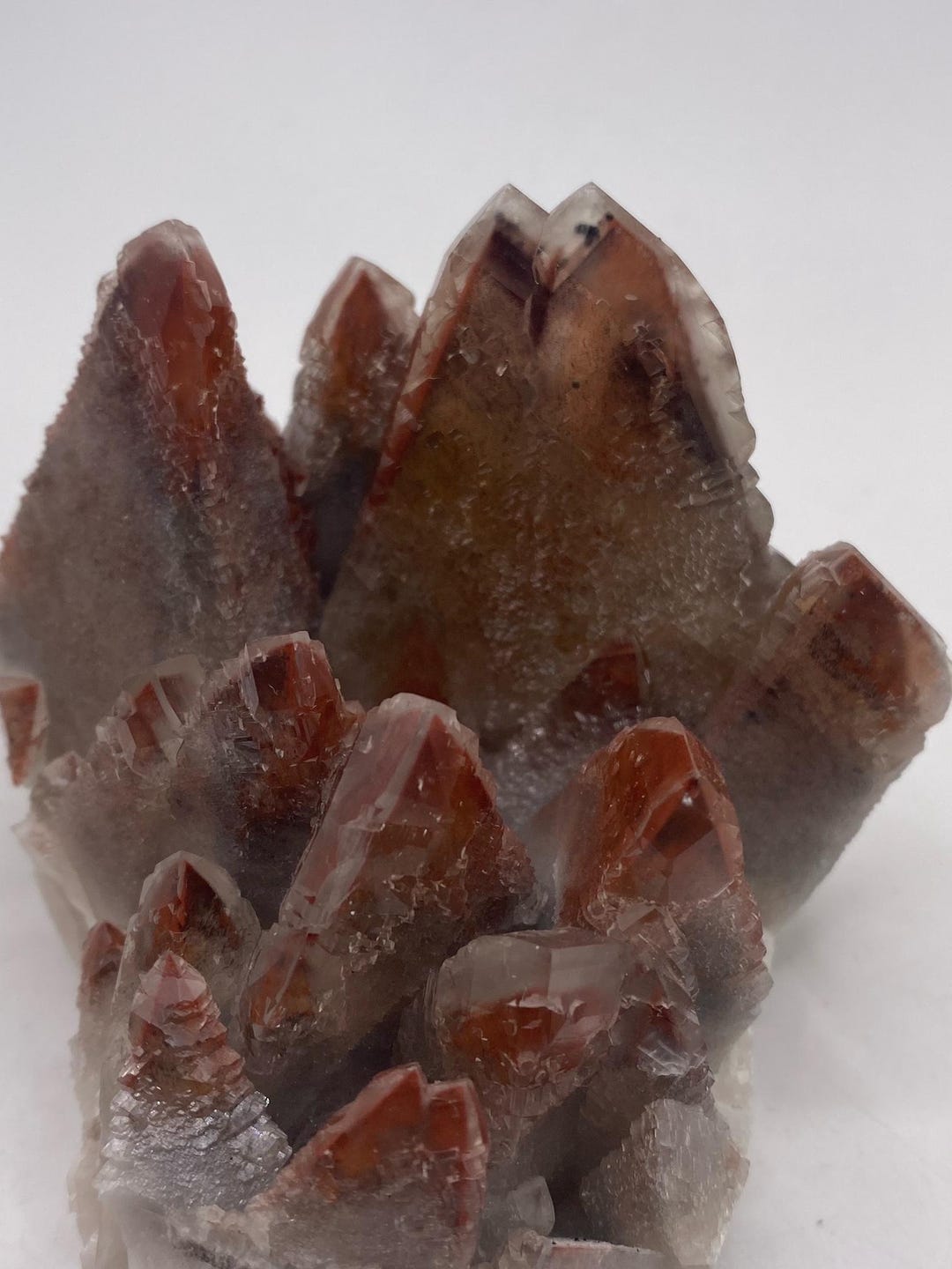Red Phantom Calcite dragon Tooth Crystal Cluster See Video - Etsy
