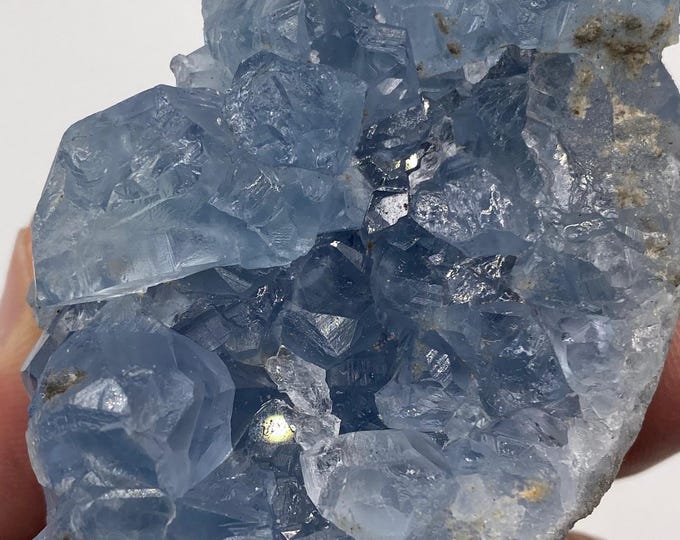 Beautiful Blue HQ Celestite Crystal Cluster! **SEE VIDEO** - Etsy