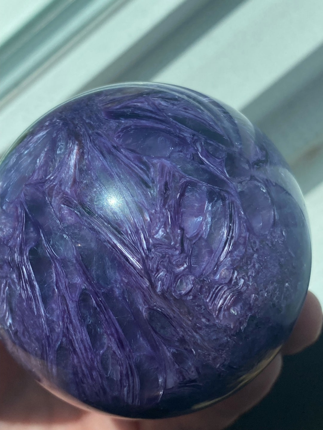 Xl Flashy Purple Charoite Sphere From Russia - Etsy