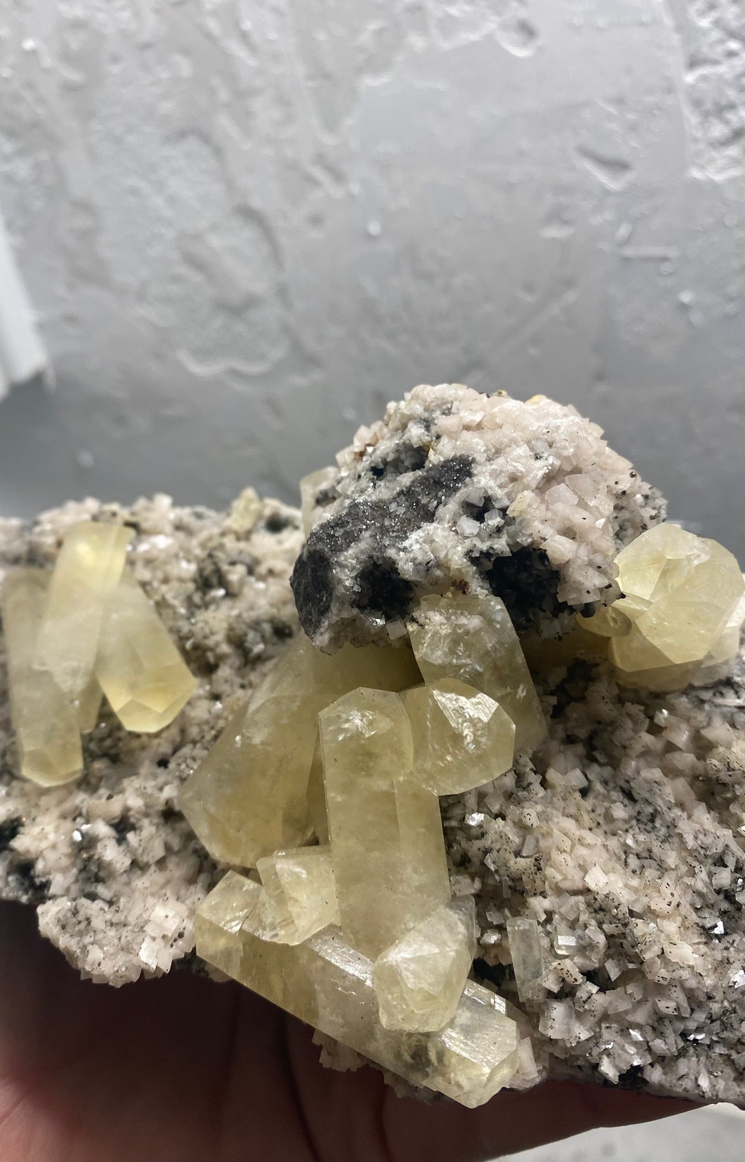 Large Golden Calcite on Matrix - Etsy