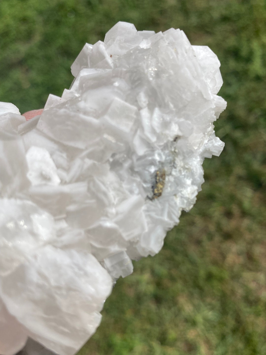 White Hexagonal Calcite With Pyrite - Etsy