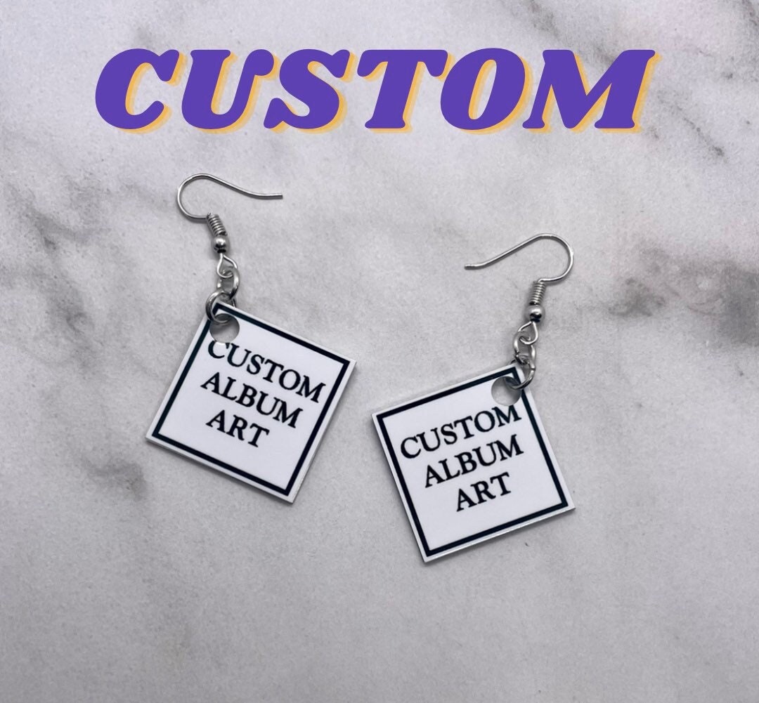 CUSTOM Music Album Cover Earrings - Etsy