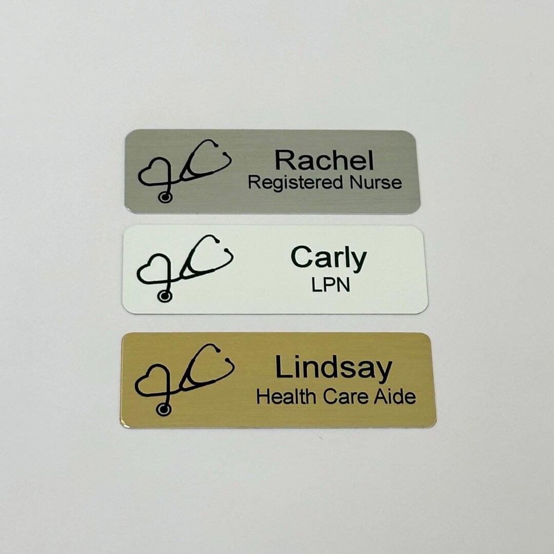 Healthcare Medical Name Tags Name Badges for Work Personalized Name ...