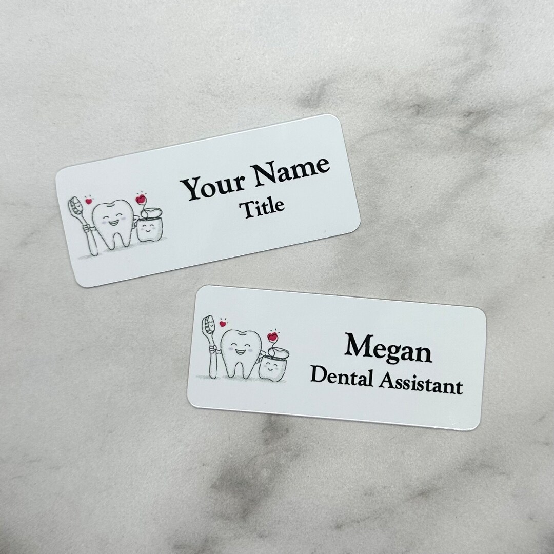 Dental Name Tags | Name Badges for Work | Personalized Name Tags | Pin ...
