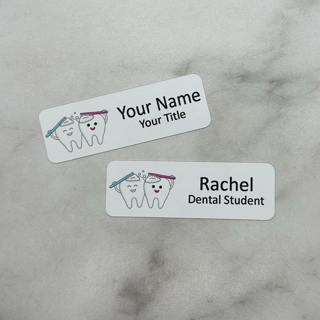 Dental Name Tags | Name Badges for Work or School | Personalized ...
