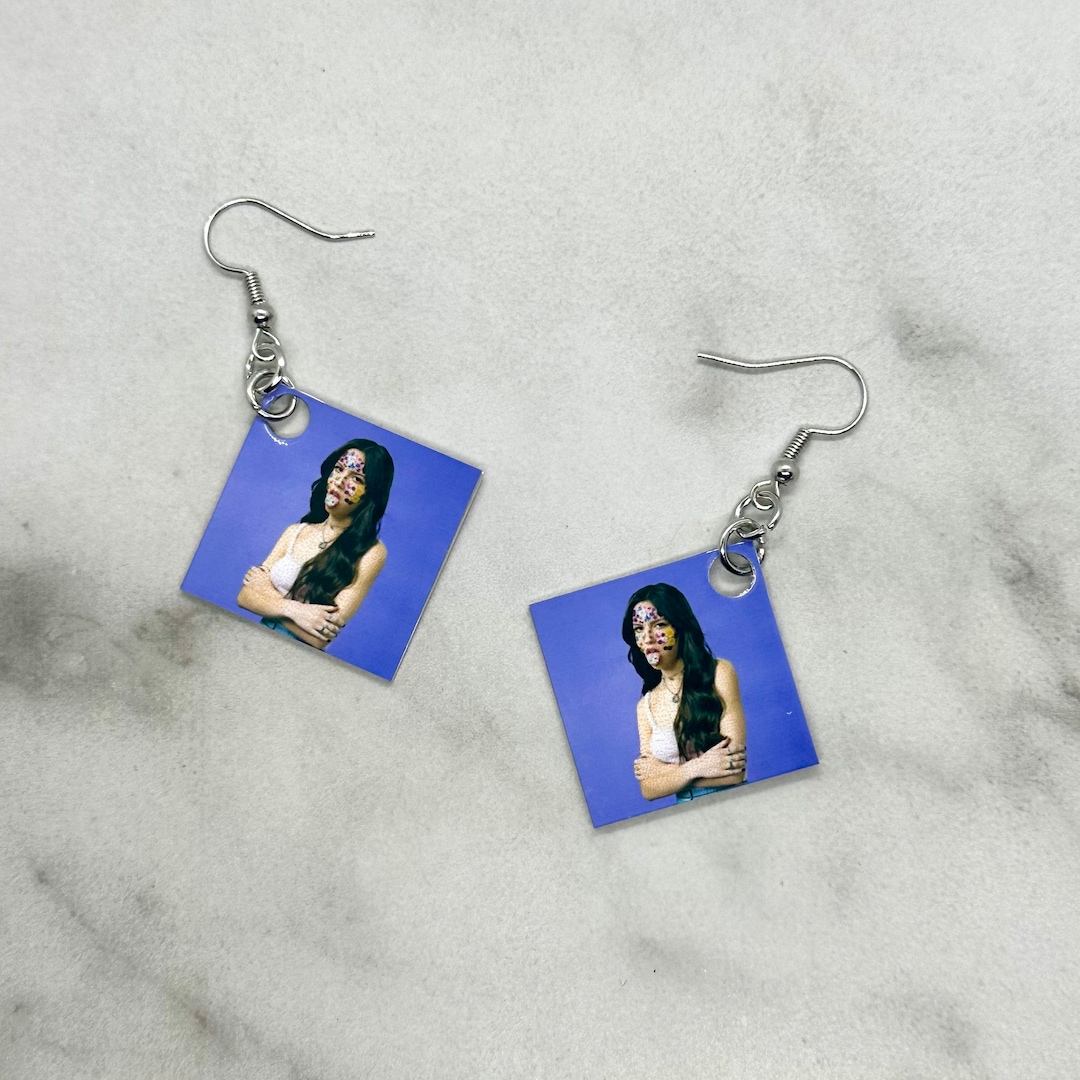 Olivia Rodrigo Sour Album Cover Earrings - Etsy