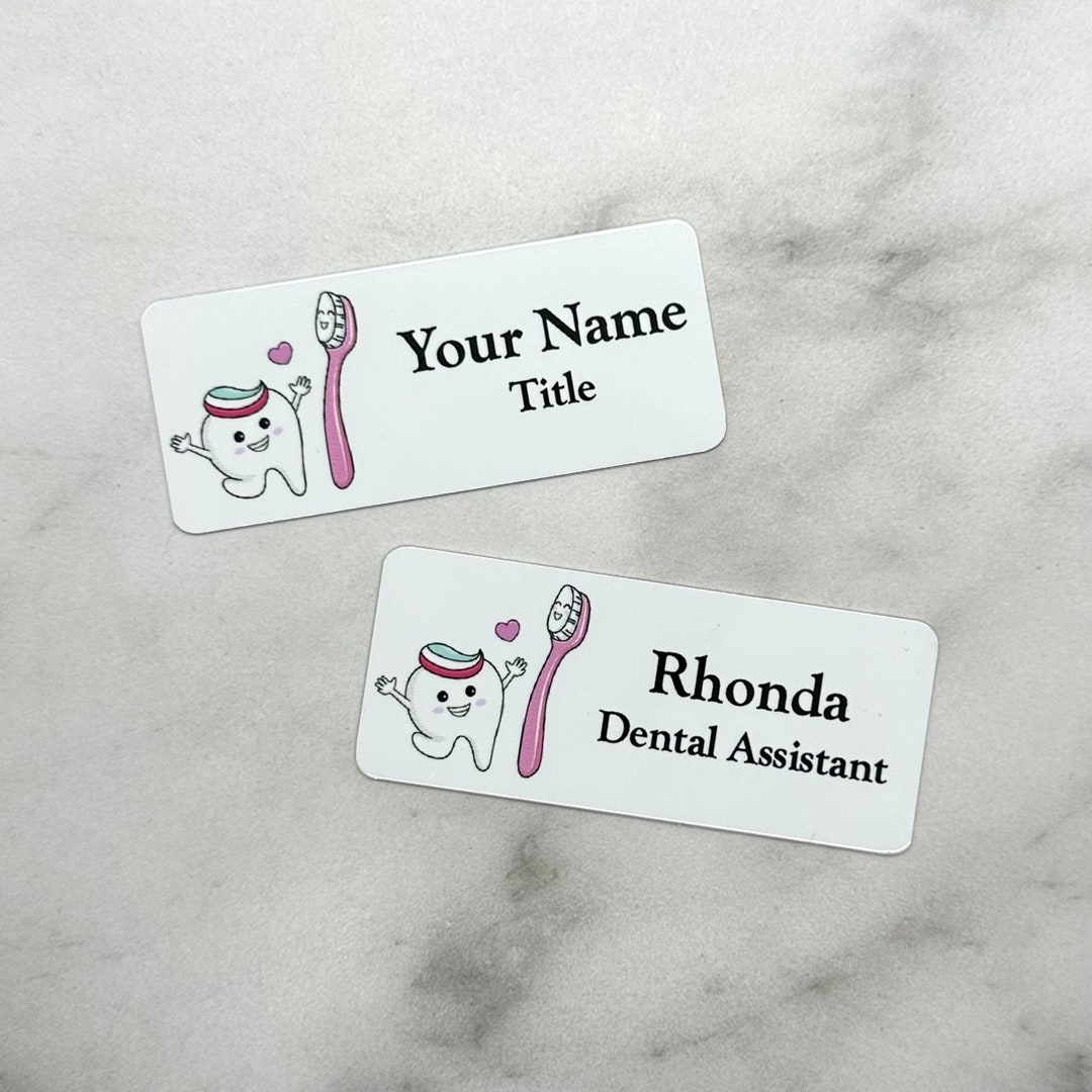 Dental Assistant Name Tags | Name Badges for Work | Personalized Name ...