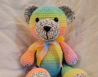Crochet Patchwork Bear - Etsy