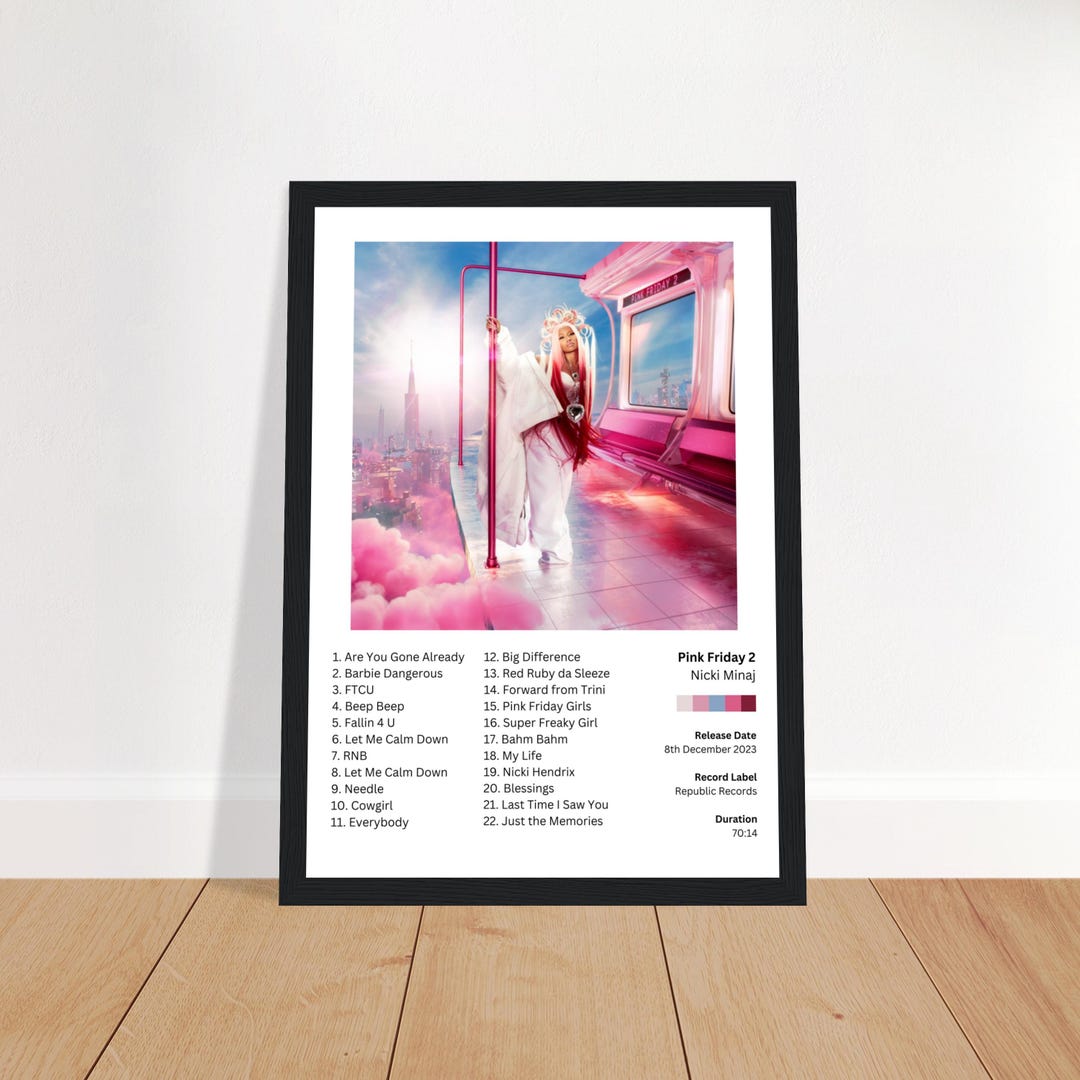 Nicki Minaj - Pink Friday 2 Poster | Album Cover Wall Art | Tracklist ...