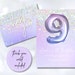 Editable Purple 9th Birthday Invitation Glitter Birthday Party Invite ...