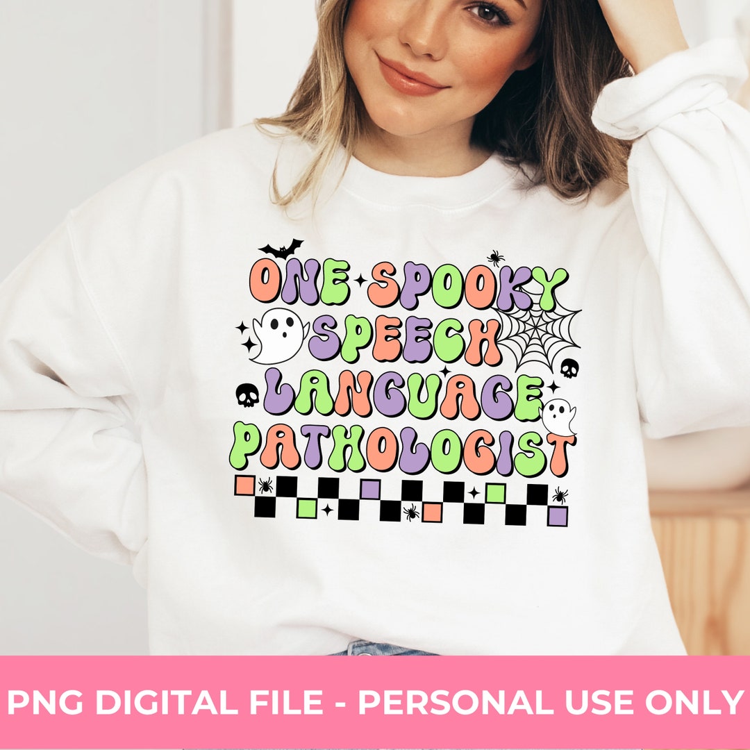 SLP Halloween PNG Sublimation File, Spooky Speech Language Pathologist ...