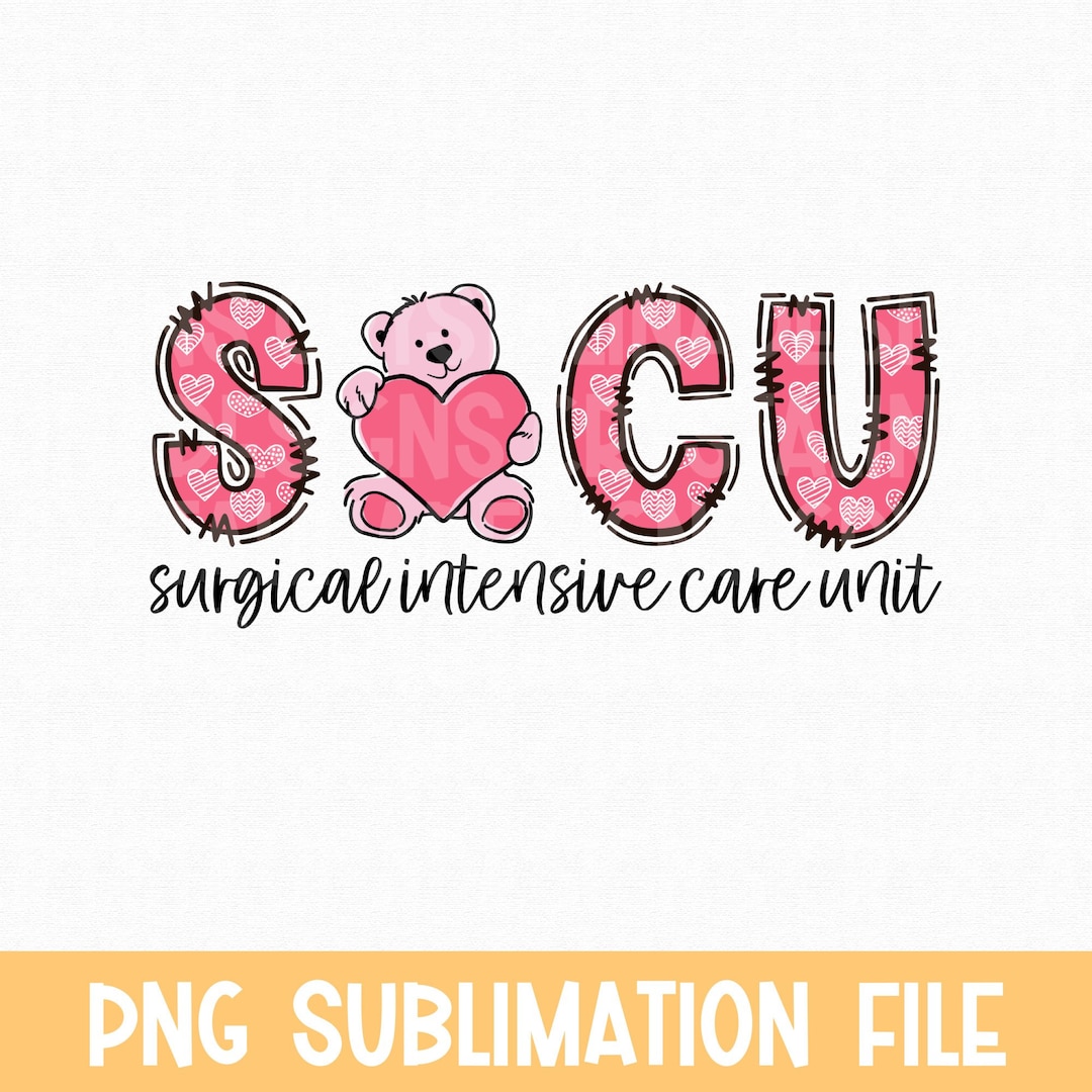 SICU Valentines Day PNG Sublimation File, Valentines SICU Nurse Vday ...
