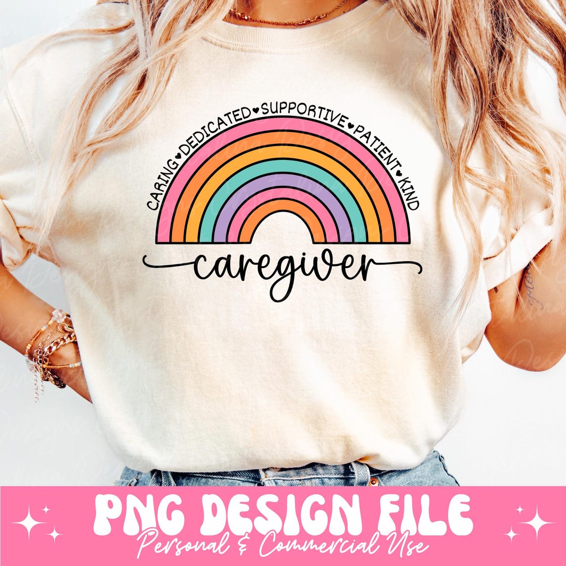 Caregiver PNG Sublimation Design File, Caregiver PNG Tshirt Design Gift ...
