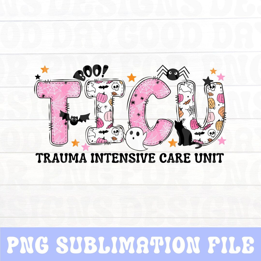 TICU Halloween PNG Sublimation File, Spooky TICU Nurse Halloween Shirt ...