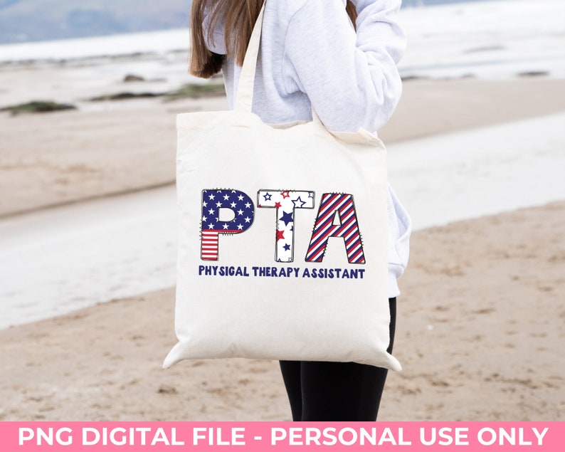 PTA July 4th Usa Flag PNG Sublimation Physical Therapy - Etsy