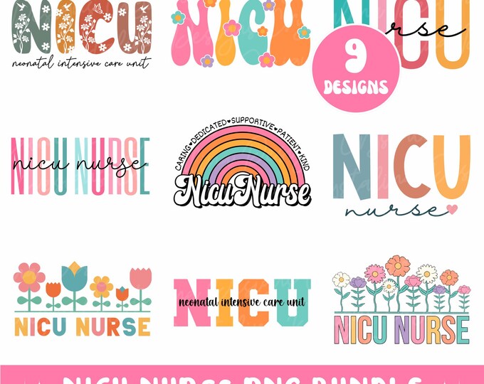 NICU Nurse Png Bundle, NICU Shirt Png Design Bundle, Neonatal Icu Nurse ...