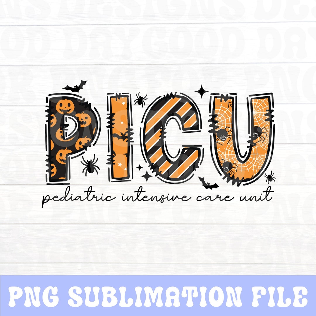 PICU Halloween PNG Sublimation File, Spooky PICU Nurse Halloween Shirt ...
