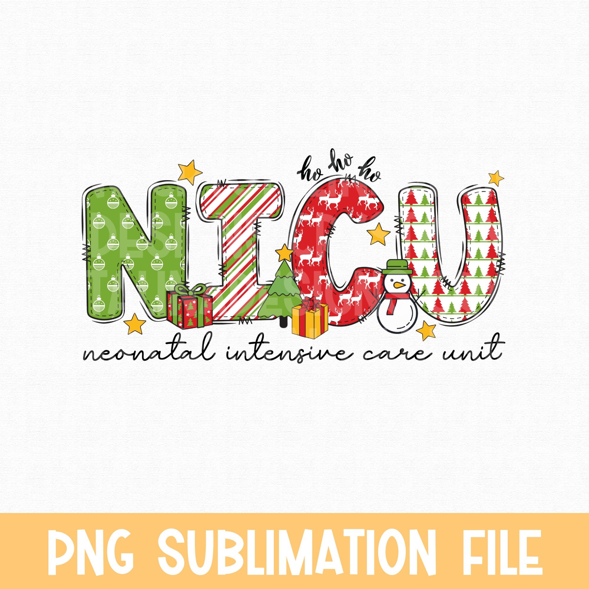 NICU Christmas PNG Sublimation File, NICU Nurse Christmas T-shirt Png ...