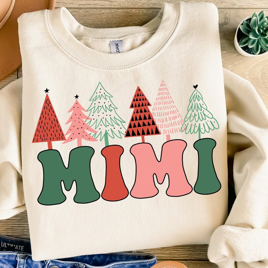 Mimi Christmas PNG Sublimation Design File, Mimi Christmas Shirt PNG ...