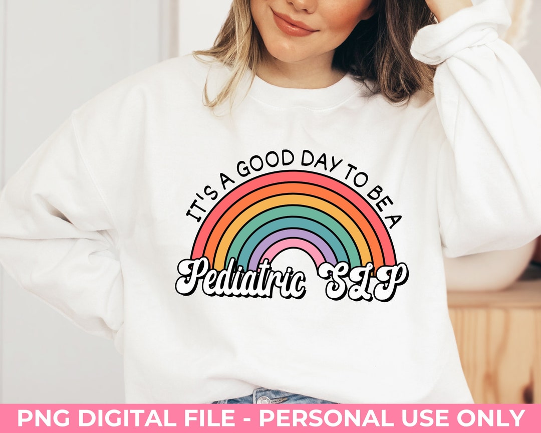 Pediatric SLP Rainbow PNG Sublimation, Retro Peds Speech Language ...