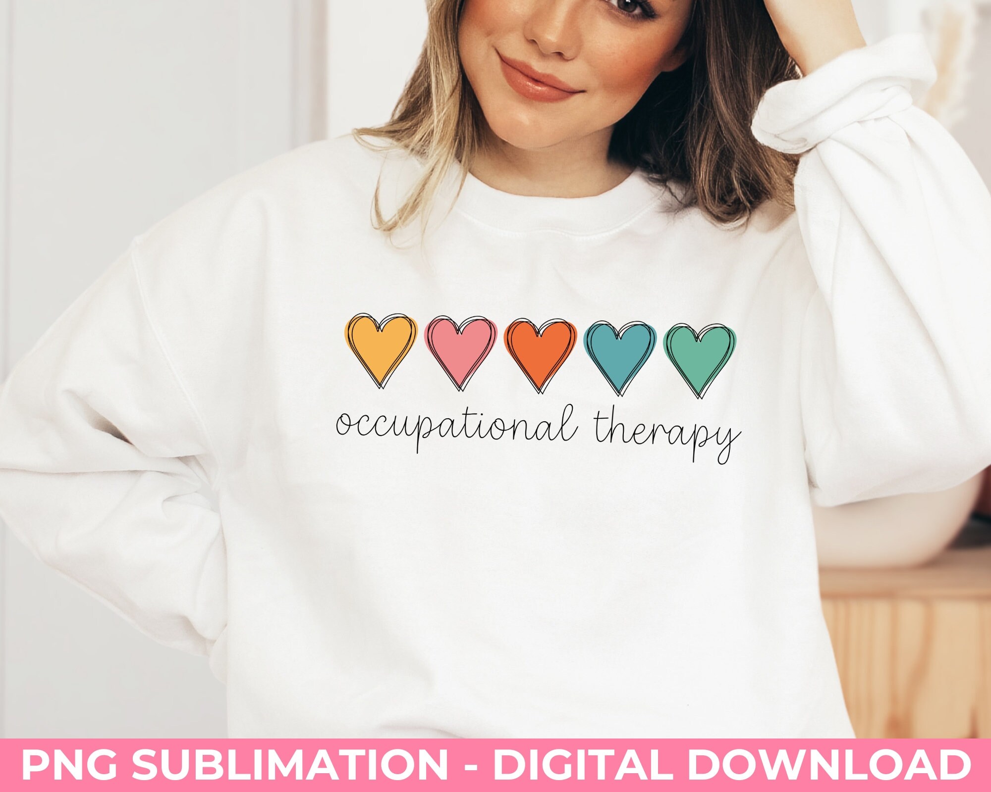 Occupational Therapy Hearts PNG, Occupational Therapy Sublimation ...