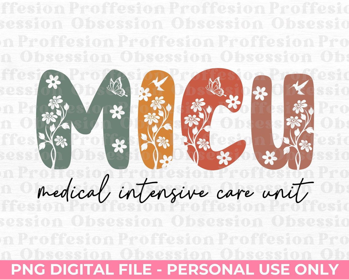 Micu Nurse Floral PNG Sublimation Gift Micu Boho Tshirt - Etsy