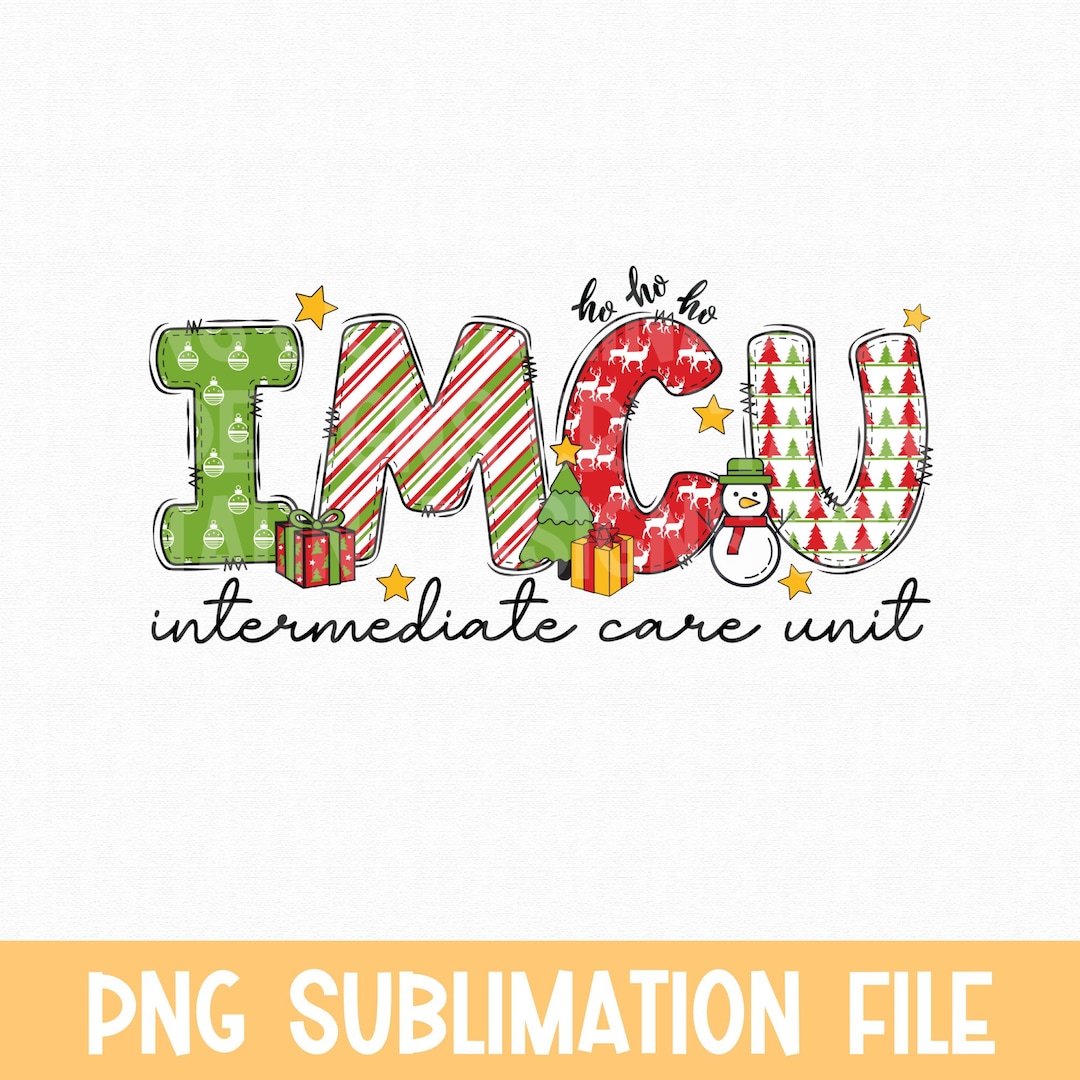 IMCU Christmas PNG Sublimation Design File IMCU Nurse - Etsy